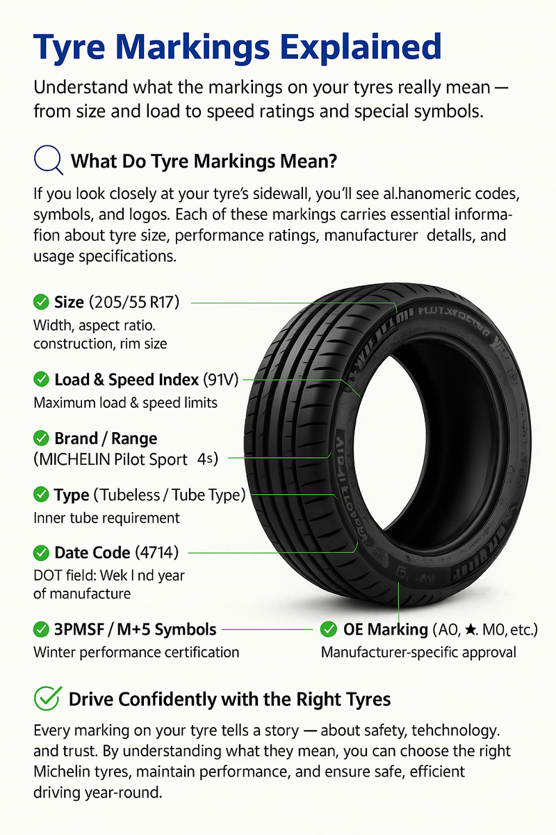 Tyre Markings Explained – Autosport Tyre World Magill
