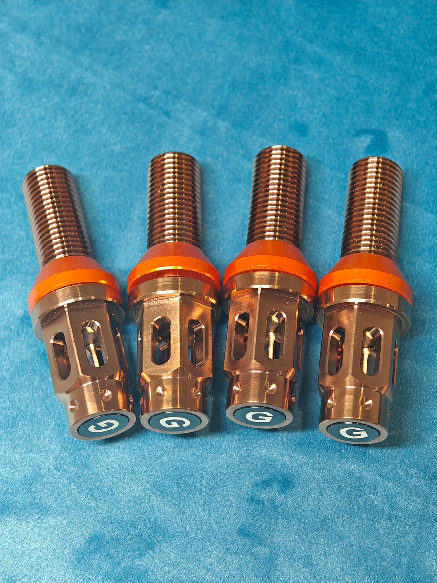 Grandma Titanium Racing Wheel Bolts - Rose Gold – Autosport Tyre World ...