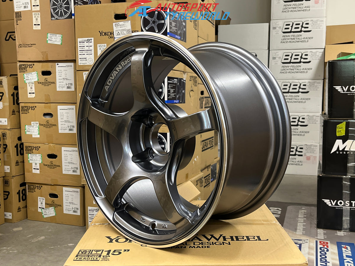Advan TC-4 - Racing Gun Metallic and Ring (GMR) 15 Inch – Autosport ...